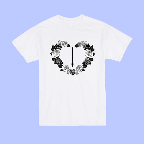 GOTH ROSE HEART Unisex Tee – kokopiecoco