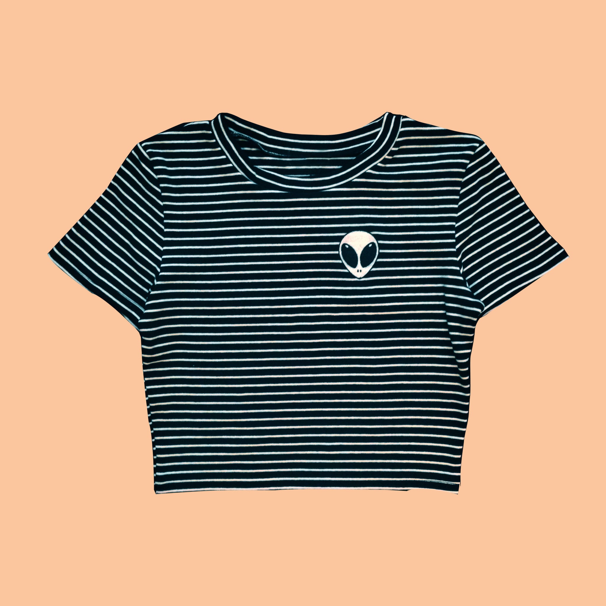 Alien stripe Crop Top -HIGH QUALITY COMBED COTTON – kokopiecoco